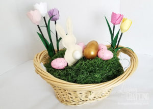 DIY Easter Bunny Basket - Living and Crafting