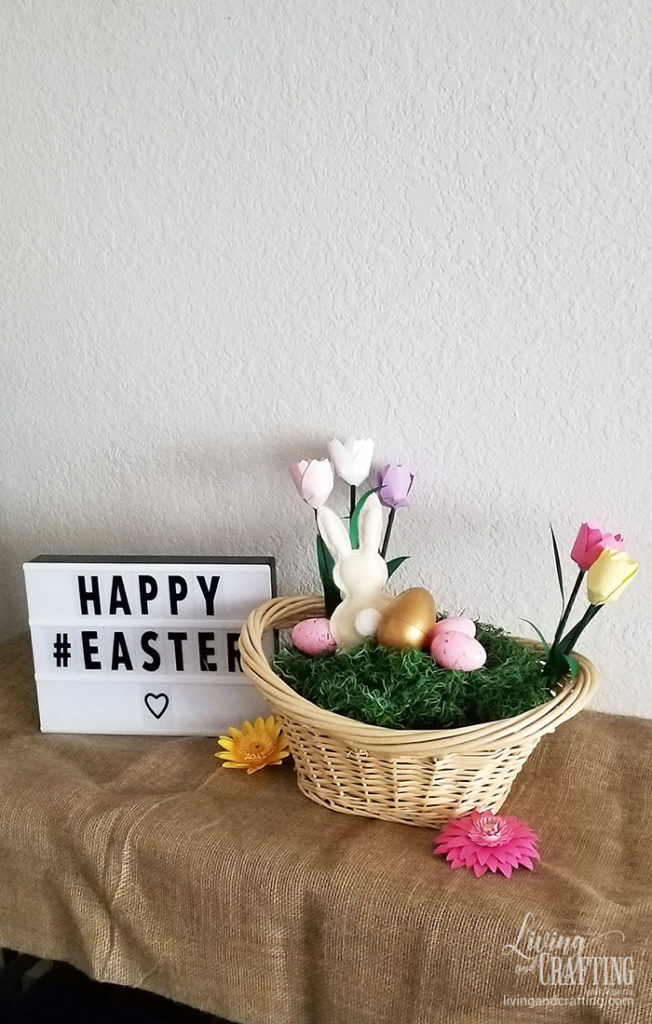 DIY Easter Bunny Basket - Living and Crafting