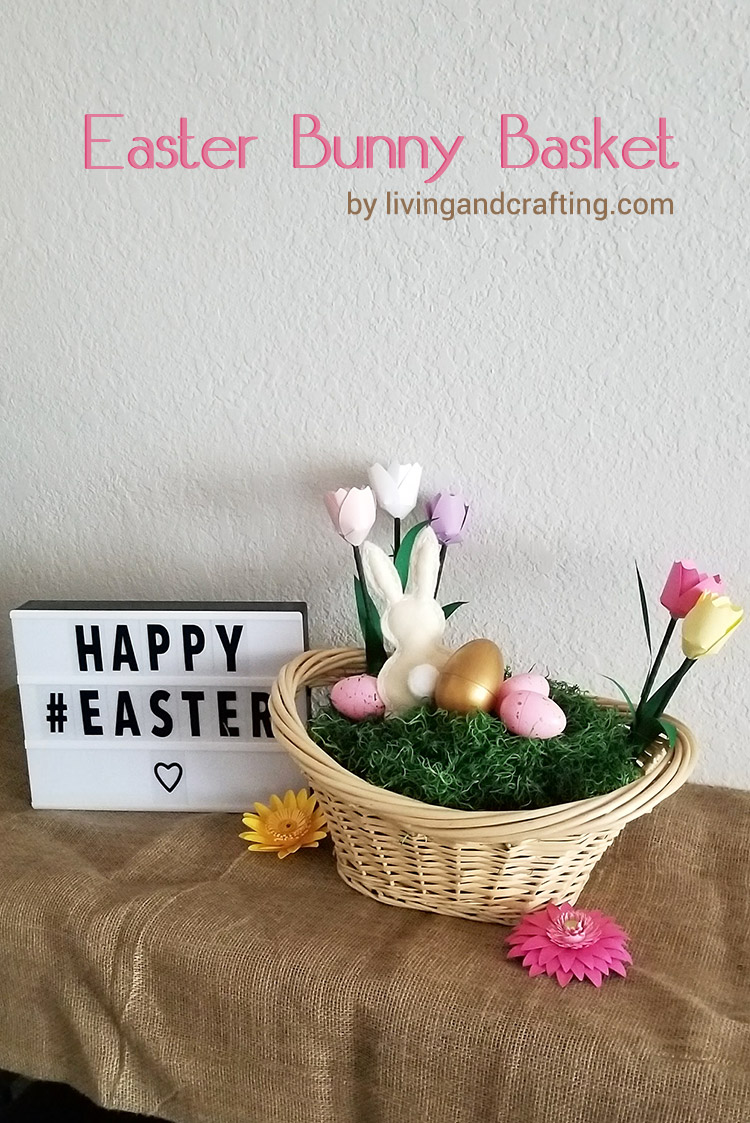 DIY Easter Bunny Basket - Living and Crafting