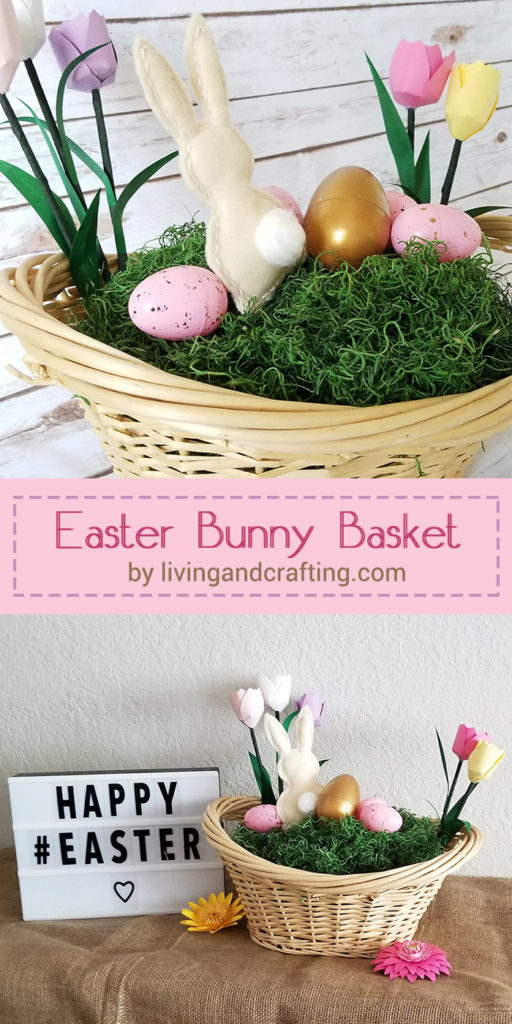 DIY Easter Bunny Basket - Living and Crafting