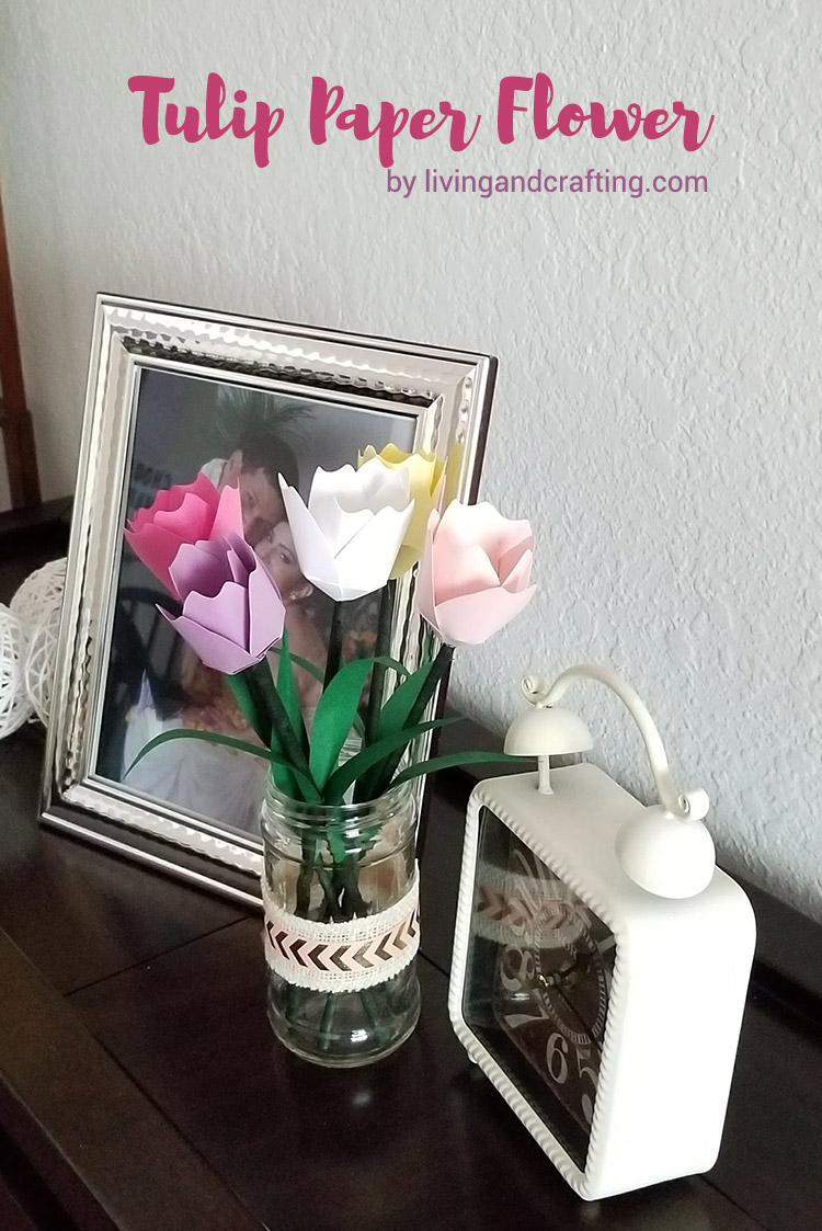 DIY Spring Tulip Paper Flower - Living and Crafting