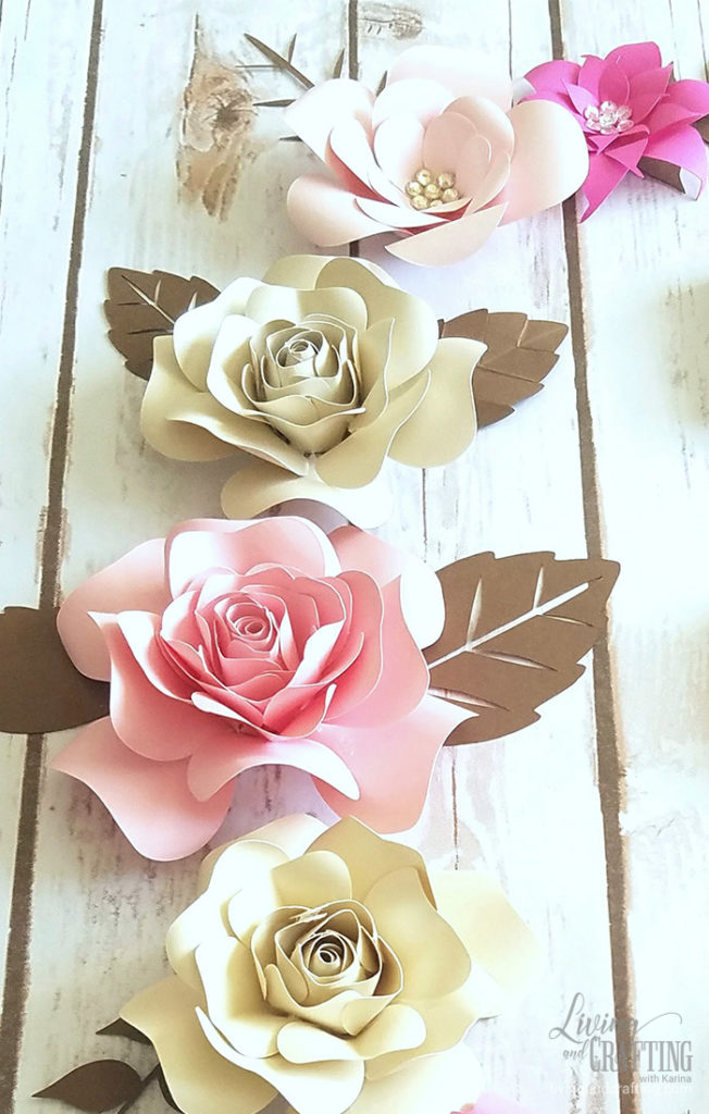 DIY Mini Sweet Paper Flower with Free Template - Living and Crafting