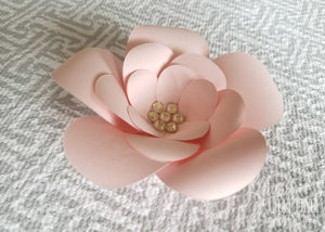 DIY Mini Sweet Paper Flower with Free Template - Living and Crafting
