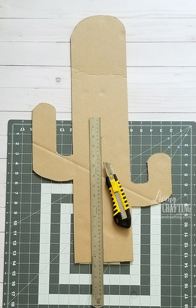How to make an Easy Cardboard Cactus - Living and Crafting