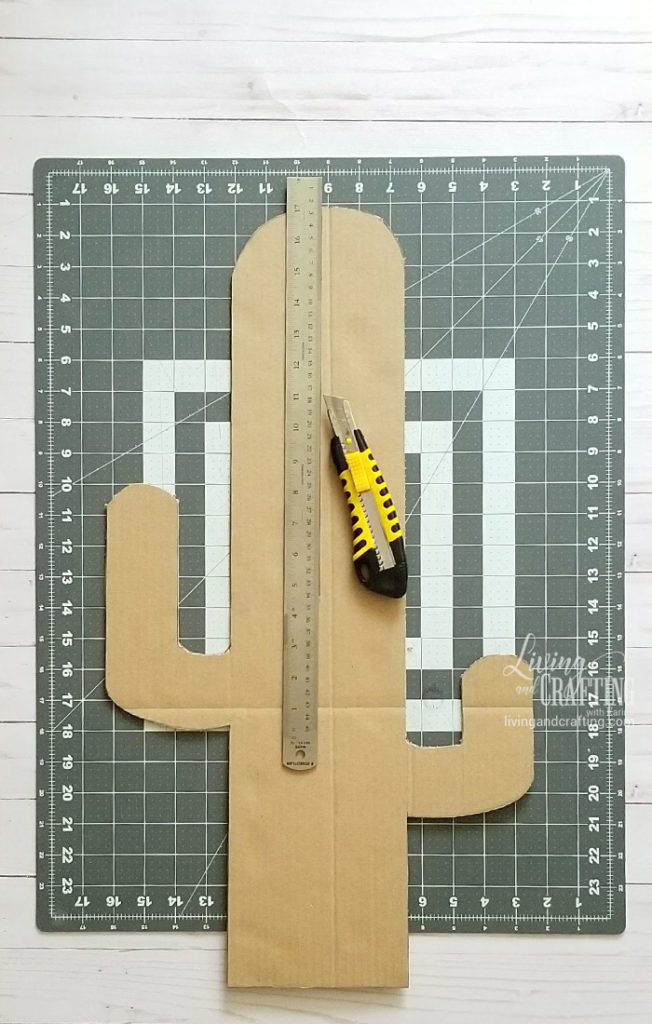 How to make an Easy Cardboard Cactus - Living and Crafting