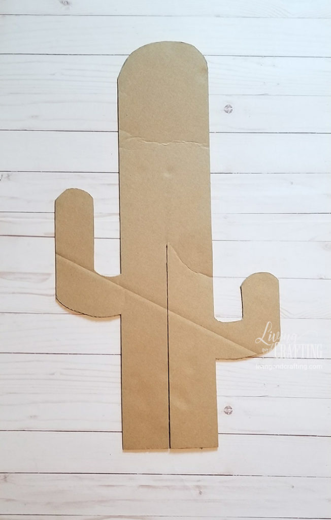 How to make an Easy Cardboard Cactus - Living and Crafting