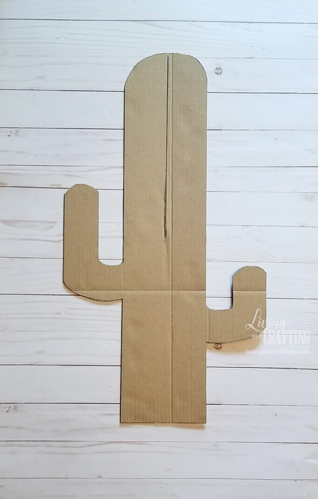 How to make an Easy Cardboard Cactus - Living and Crafting