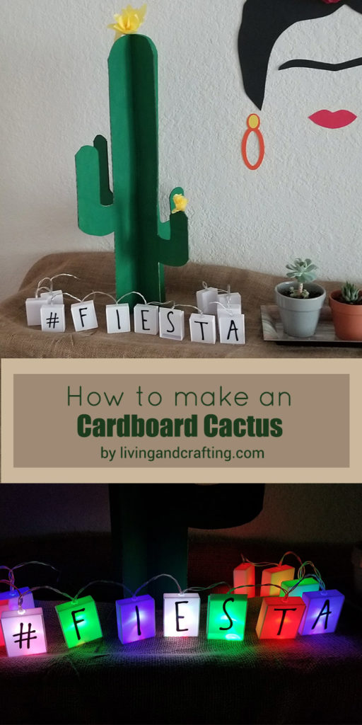 How to make an Easy Cardboard Cactus - Living and Crafting