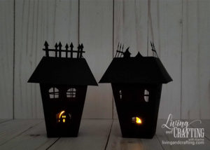 Halloween Haunted House Lantern - Living and Crafting