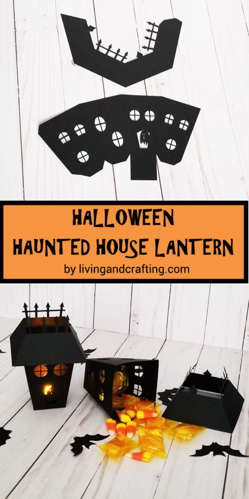 Halloween Haunted House Lantern - Living and Crafting